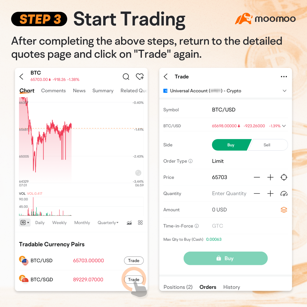 How to Trade Crypto on moomoo